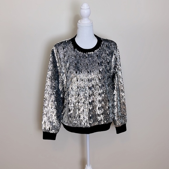 Michael Kors | Sweaters | Nwt Michael Kors Womans Black With Silver ...